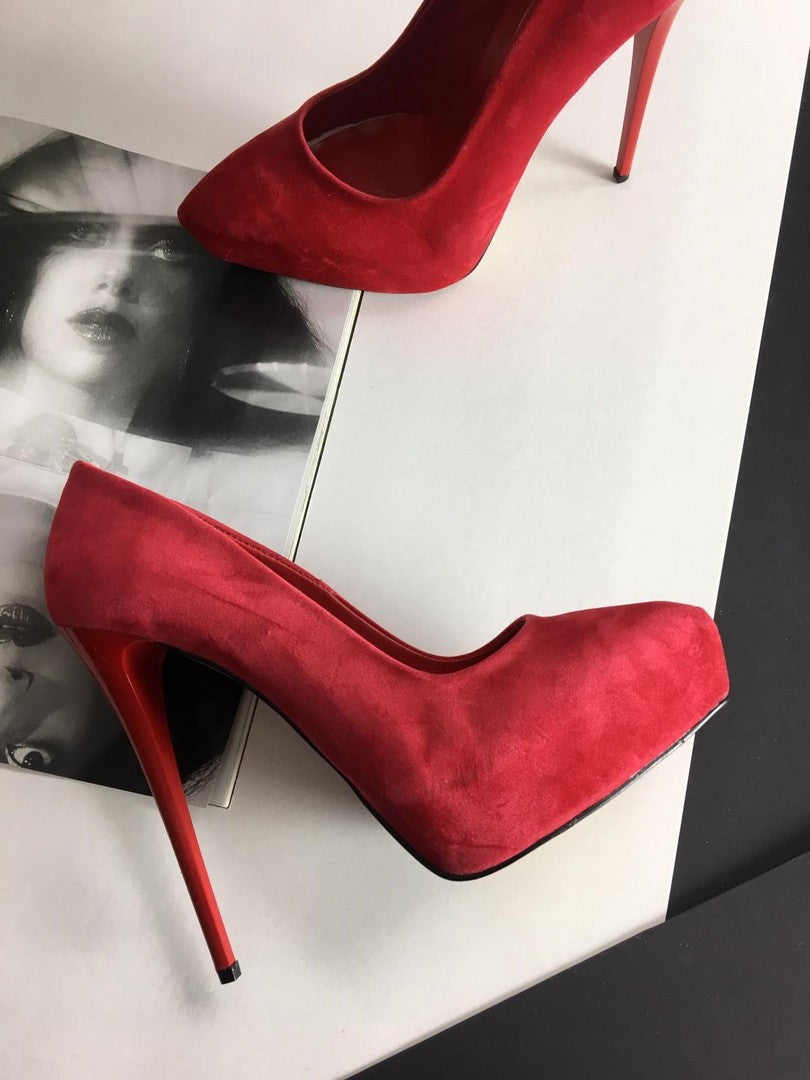 red stiletto platform