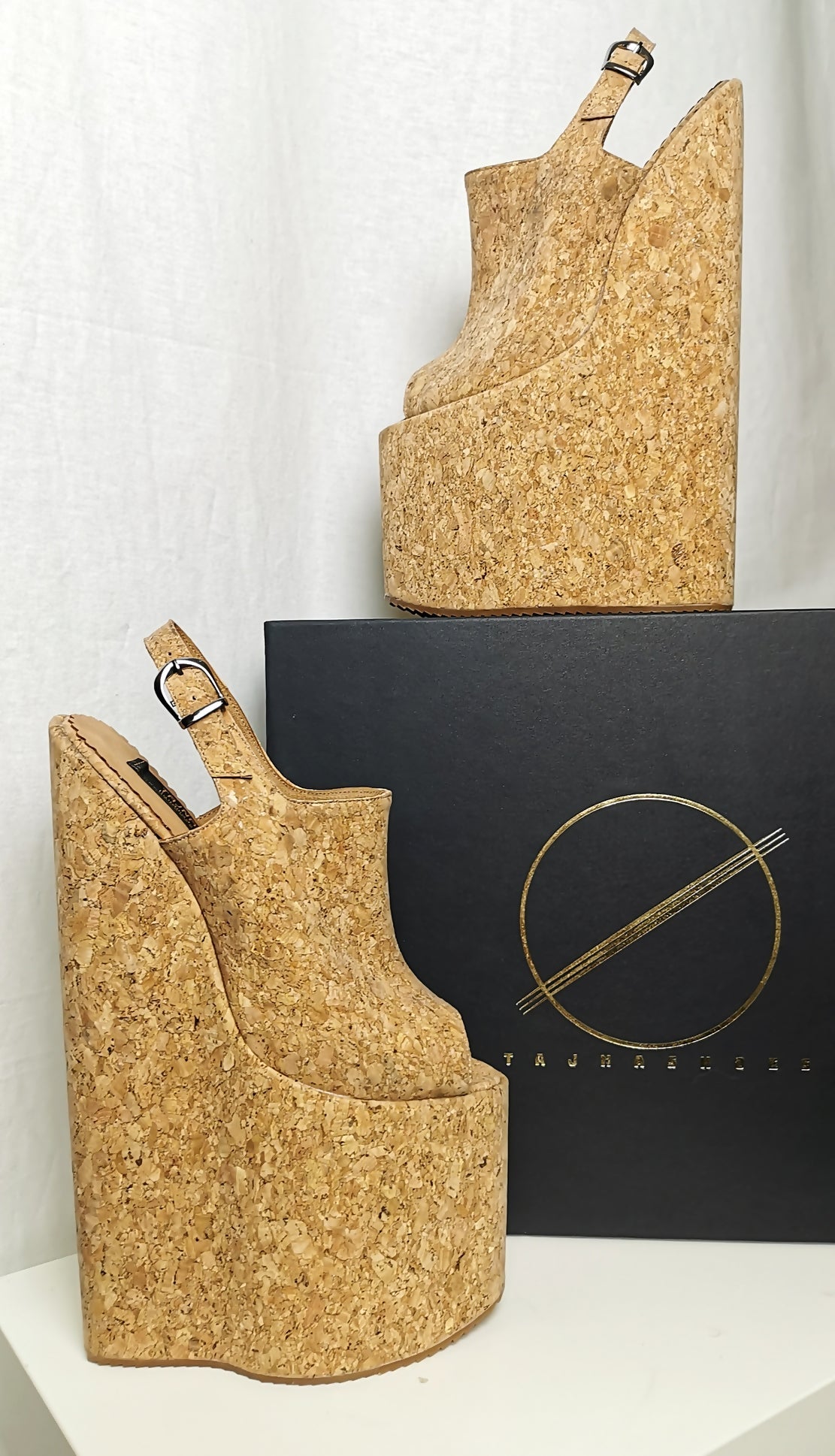 30 cm Extreme High Heel Cork Wedge Sandals | Tajna Shoes – Tajna Club