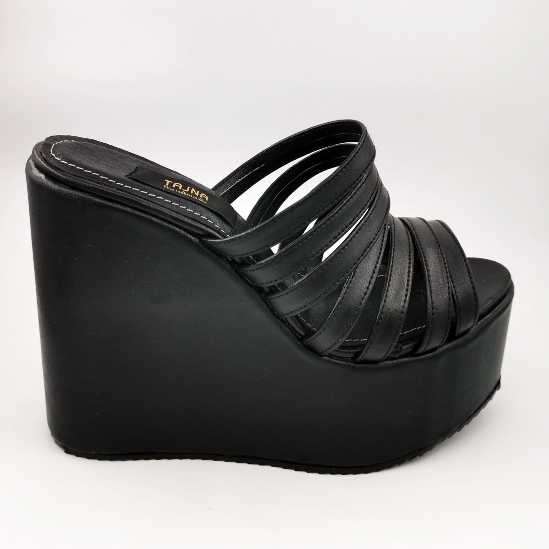 Multi Strap Platform Wedge Mules | Tajna Shoes – Tajna Club