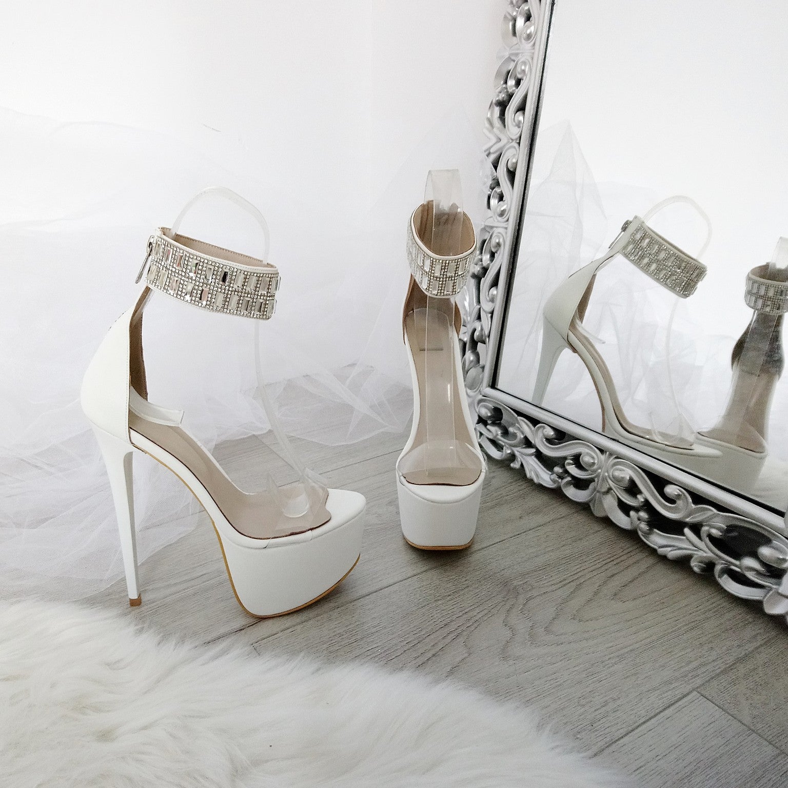 Gem Stone High Heel Platform Shoes | Tajna Shoes – Tajna Club