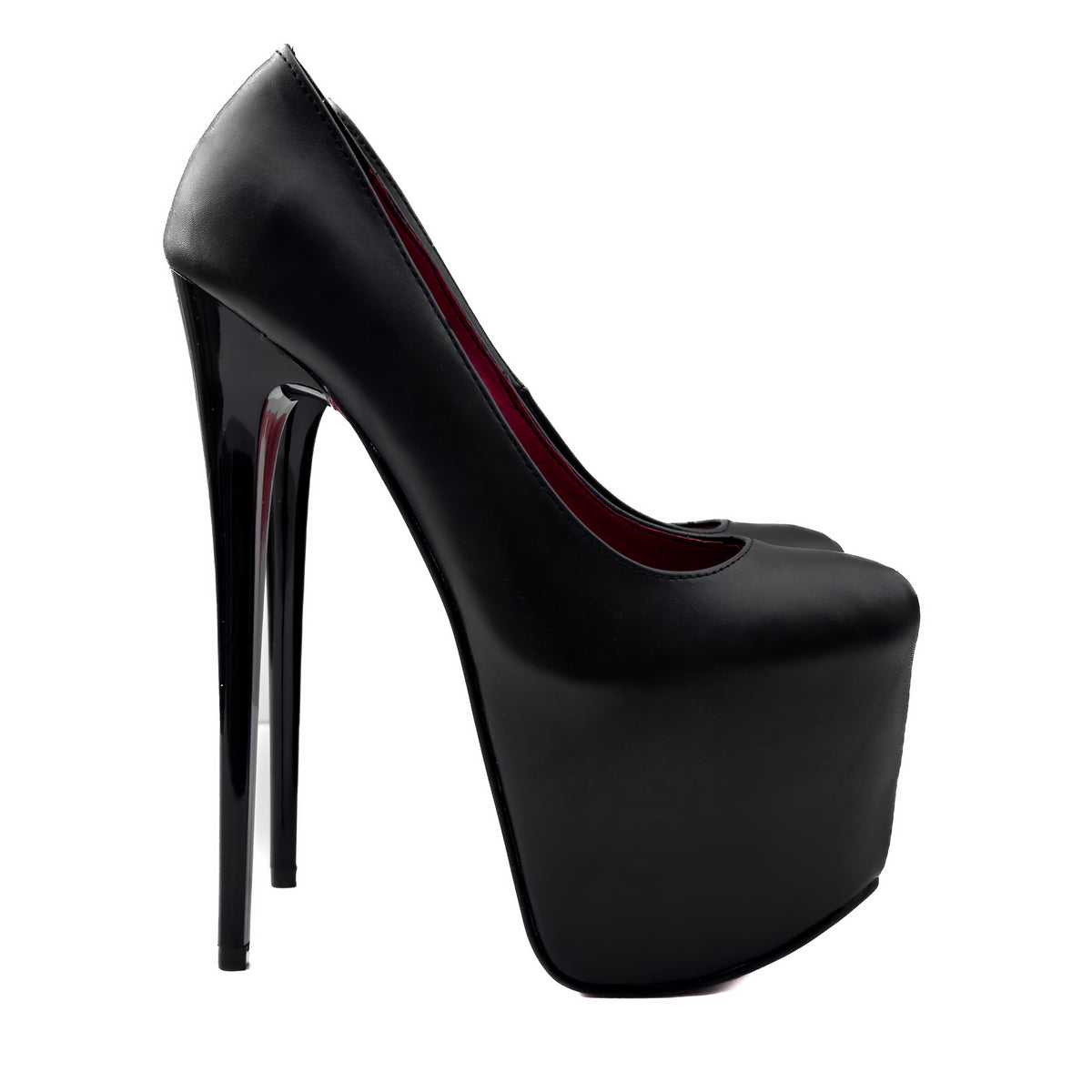 Black Matte Pencil High Heel Pumps – Tajna Club